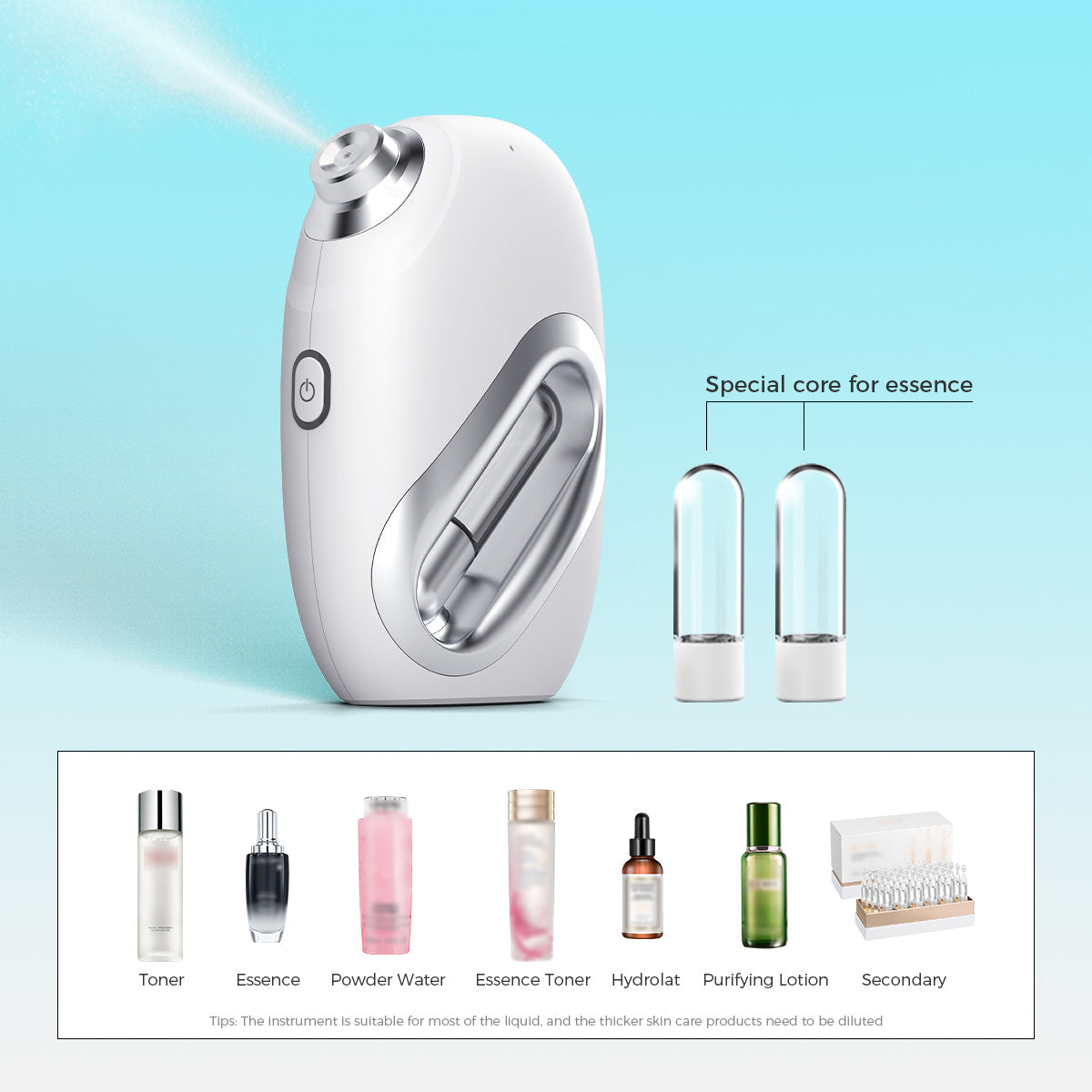 Rxmoore Nano Facial Mister | Portable Face Steamer for Hydration