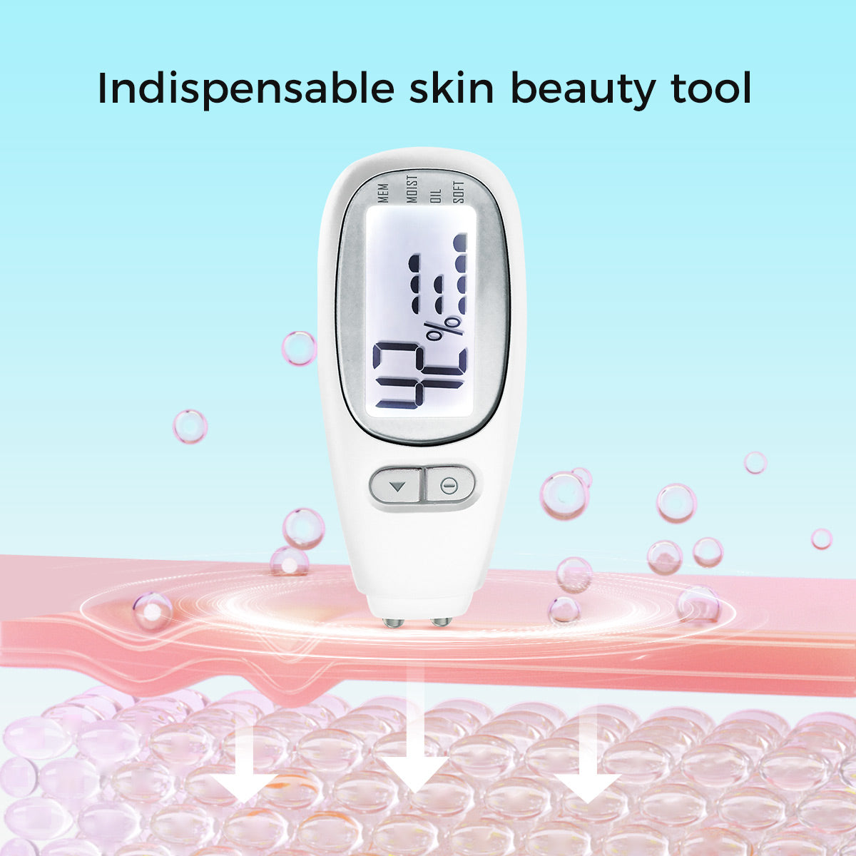 Rxmoore Skin Moisture Meter | LCD Digital Skin Analysis Device